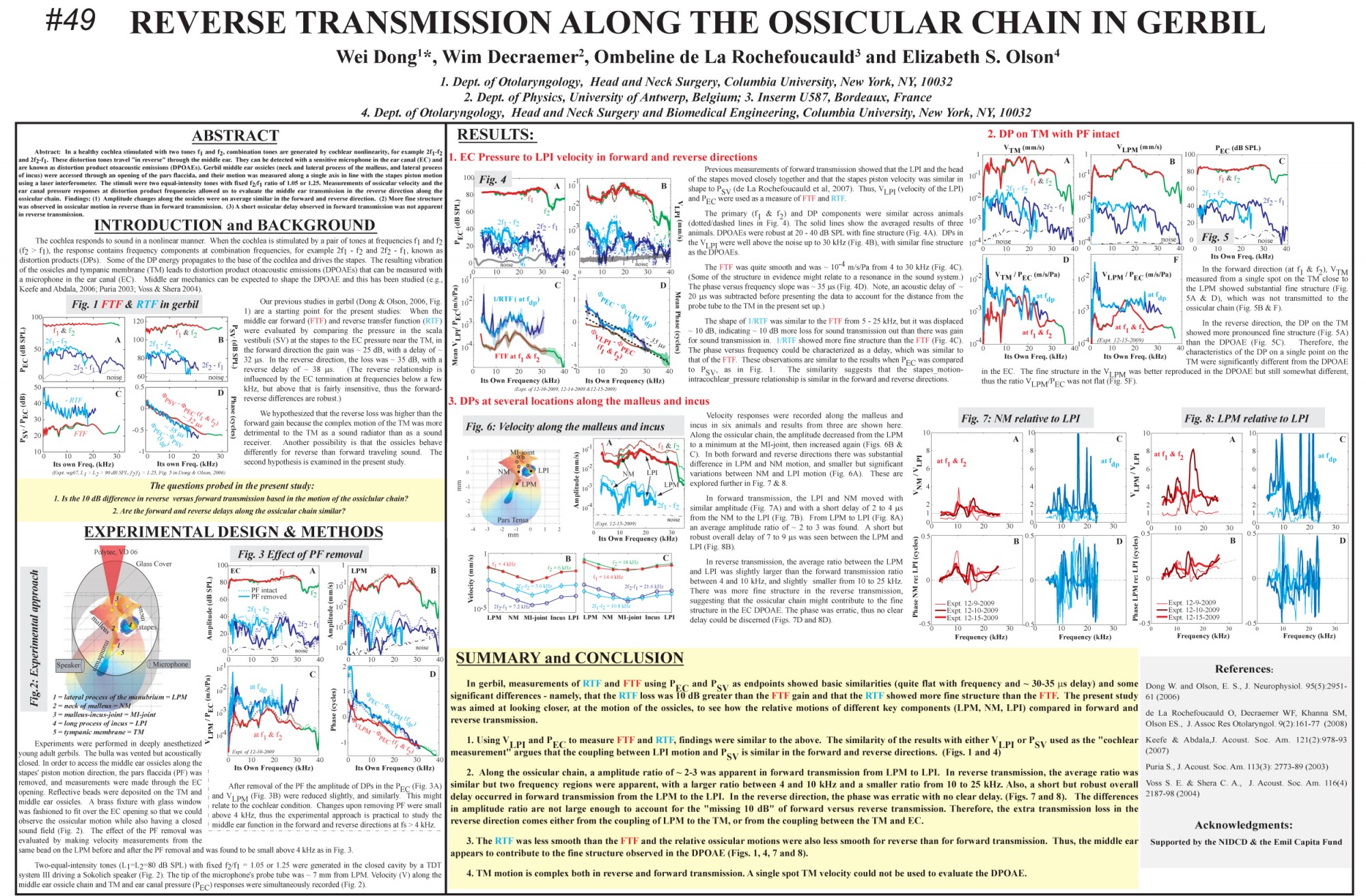 Reverse transmission along the ossicular chain in gerbil | Fowler Memorial Lab